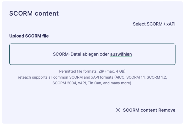 What to consider for SCORM files